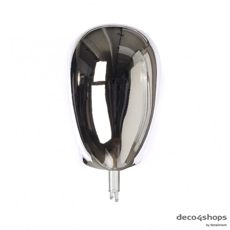 Mannequin head – silver look female abstract head | Darrol - Deco4shops